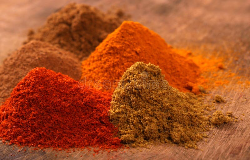 Piles of spices stock photo. Image of mixed, object, aroma - 14892140