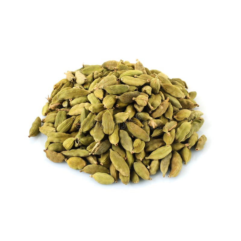 Green Cardamom on a White Background Stock Image - Image of ingredient ...
