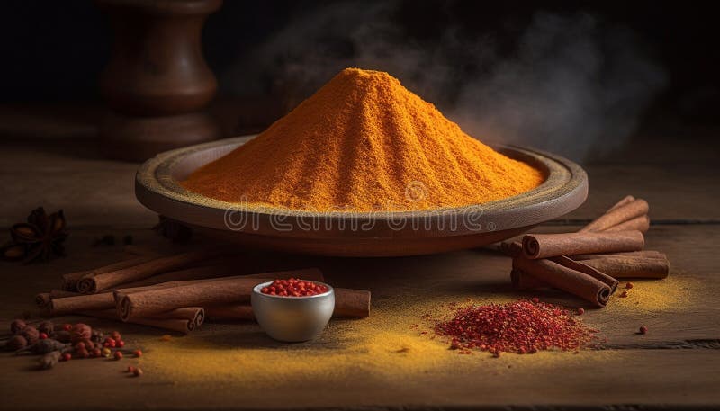 Indian Spices Add Heat and Color Variation Generated by AI Stock Photo ...
