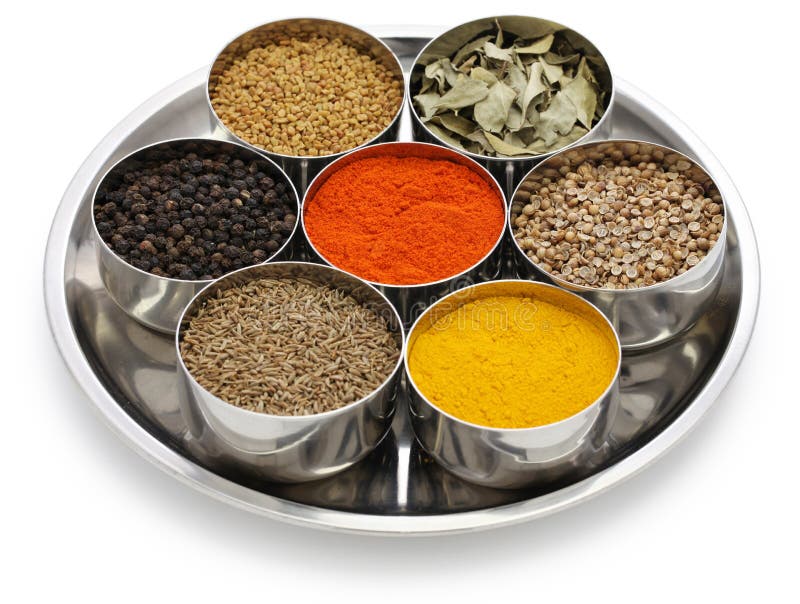 Large Set of Spices Isolated on White. Collection Seasonings in Stock ...