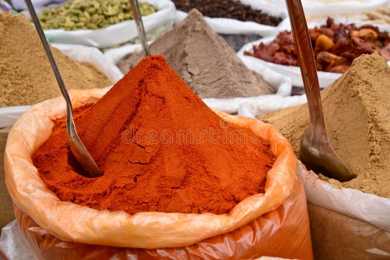 Indian Spices stock photo. Image of dried, chilies, colour - 33861518