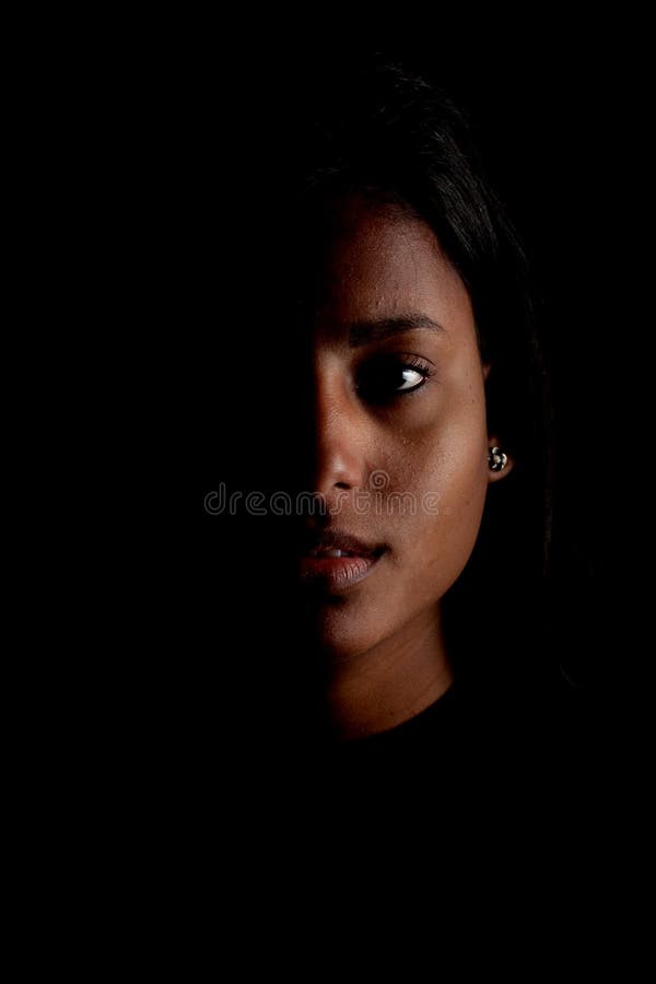 Indian split light face stock image. Image of form, black - 81096559