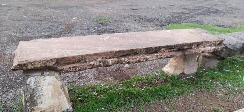 Indian Stone in Feald Used for Sitting Stock Image - Image of trail ...