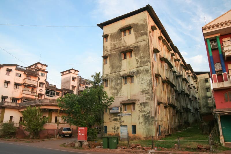 Indian Street and Buildings Stock Photo - Image of home, district: 41760502