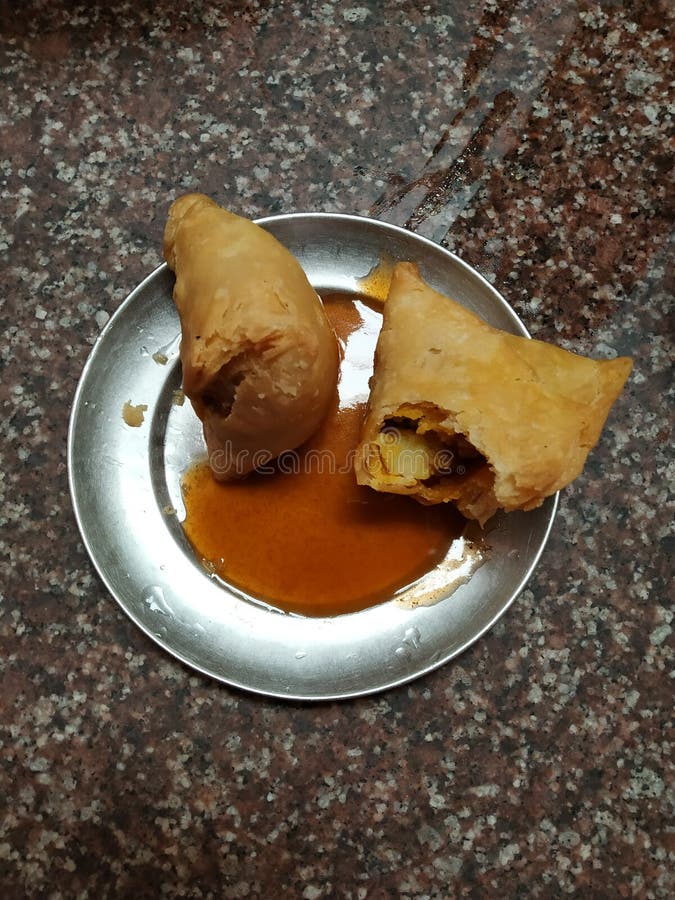 Indian Street Food on a Plate with Pickle Stock Photo - Image of pickle ...