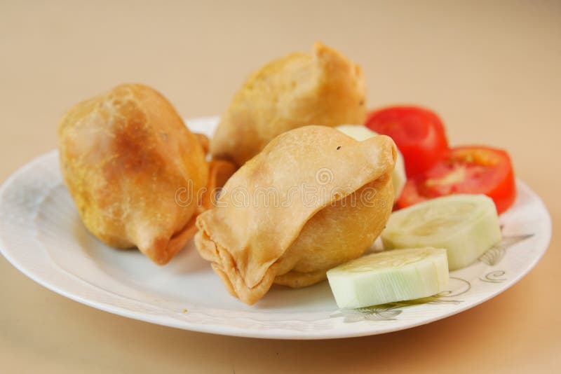 Indian Street Food Singara on Plate Stock Image - Image of indian ...