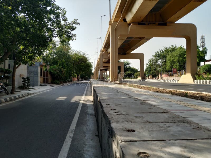 Indian Street and Overbridge Strees Street Light Pole Stock Photo ...