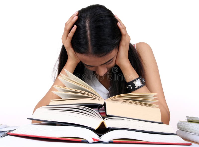 Indian student studying. stock image. Image of primary - 4964789