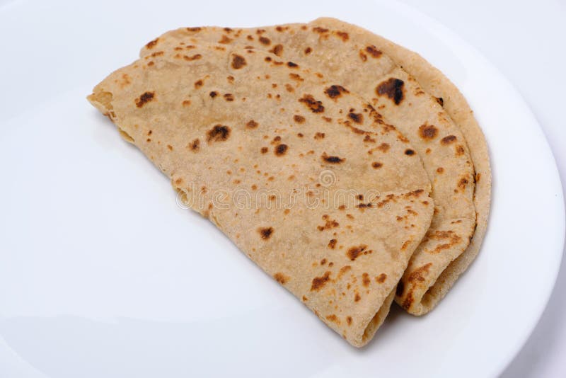 Indian Style Bread or Roti Served in a Plate Stock Photo - Image of ...