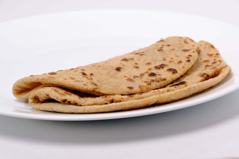 Indian Style Bread or Roti Served in a Plate Stock Photo - Image of ...