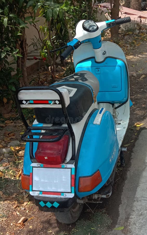 Indian Style Old Model Scootar Vehicle Stock Photo - Image of vintage ...