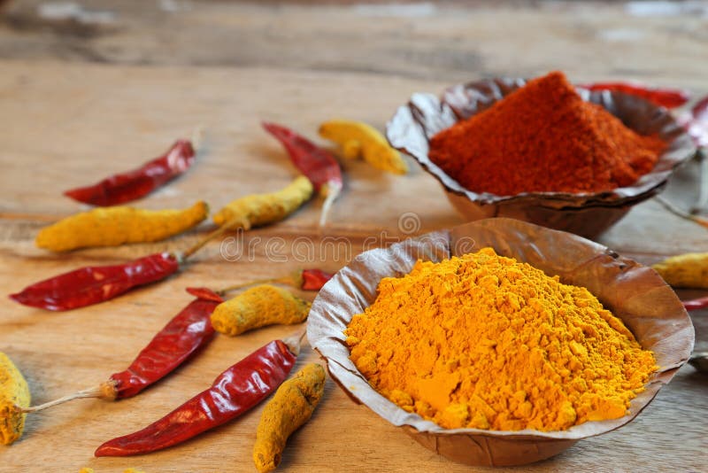 Indian Style Spices and Herbs Stock Photo - Image of kitchen, spicy ...