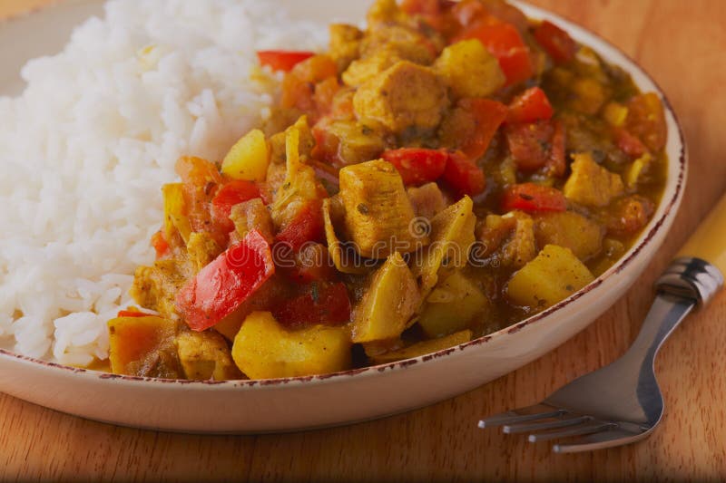 Indian Styled Chicken Curry. Stock Image - Image of spicy, peppers ...