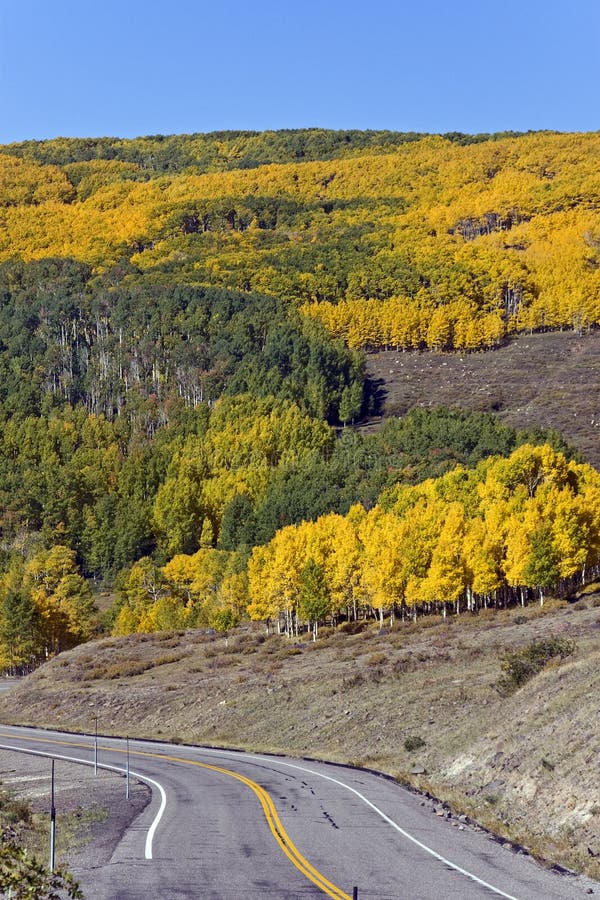 Indian Summer in the Valley of Colorado State, USA Stock Image - Image ...