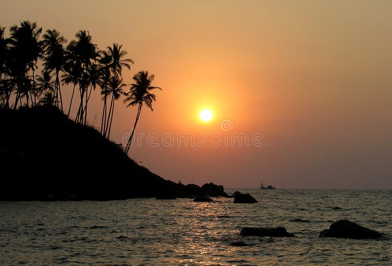 Indian sunset stock image. Image of evening, reflection - 10779755