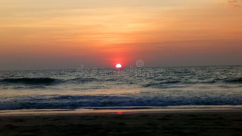 Indian sunset travel Goa stock image. Image of cloud - 259372537