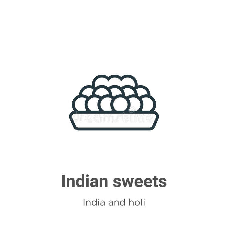 Indian Sweets Icon in Filled, Thin Line, Outline and Stroke Style ...