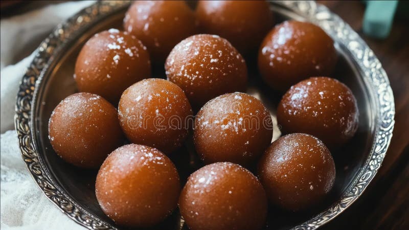 Indian Sweets stock footage. Video of round, food, dusted - 393959152