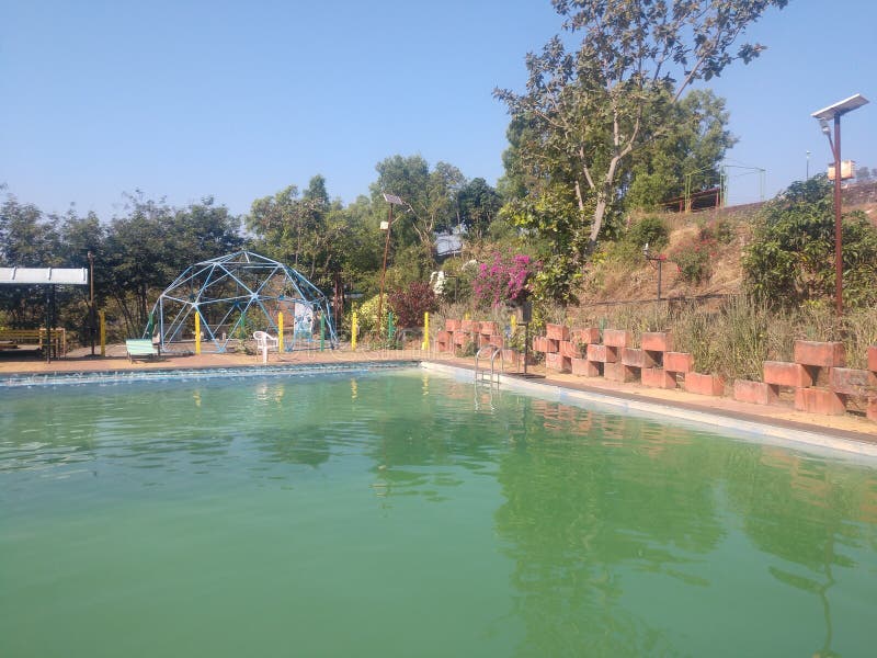 Indian Swimming Pool. Holiday Destination. Stock Image - Image of ...