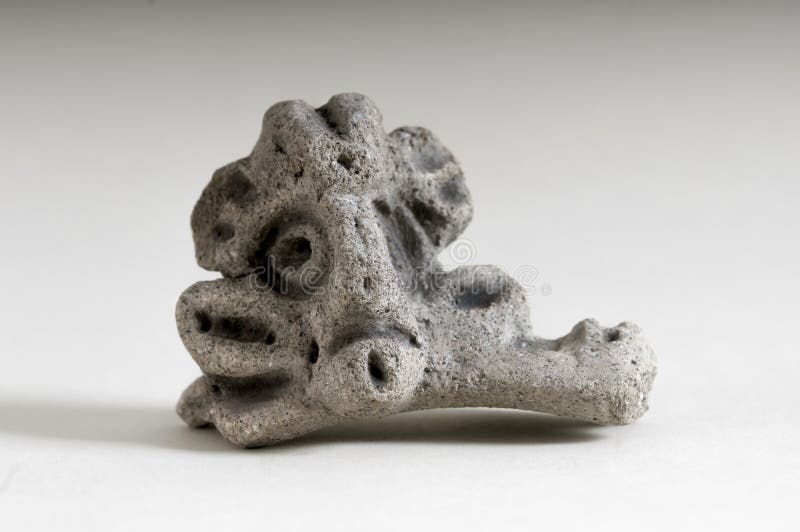 Indian Taino Pot Handle Faces Design Very Old Stock Image - Image of ...