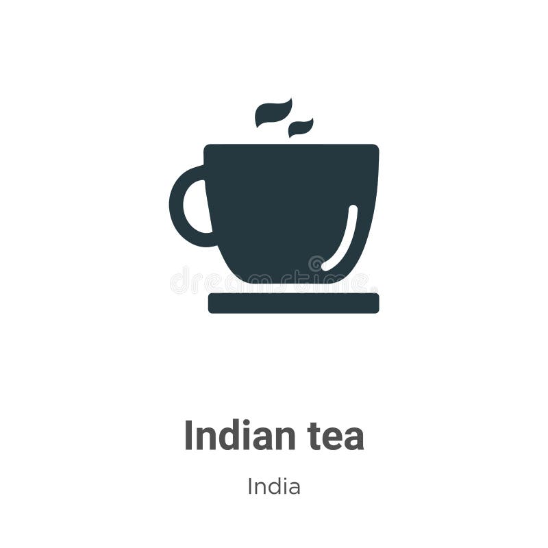 Indian Tea Vector Icon on White Background. Flat Vector Indian Tea Icon ...