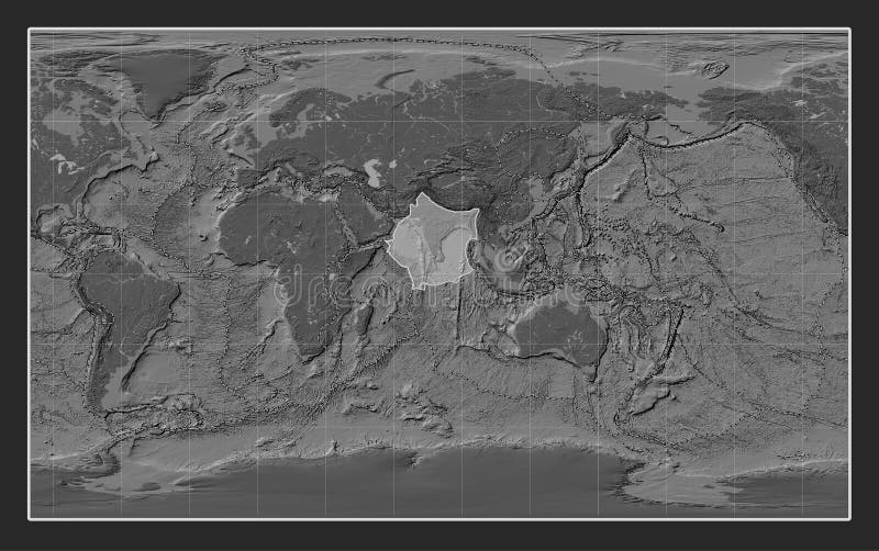 Indian Tectonic Plate. Bilevel. Compact Miller. Boundaries Stock ...