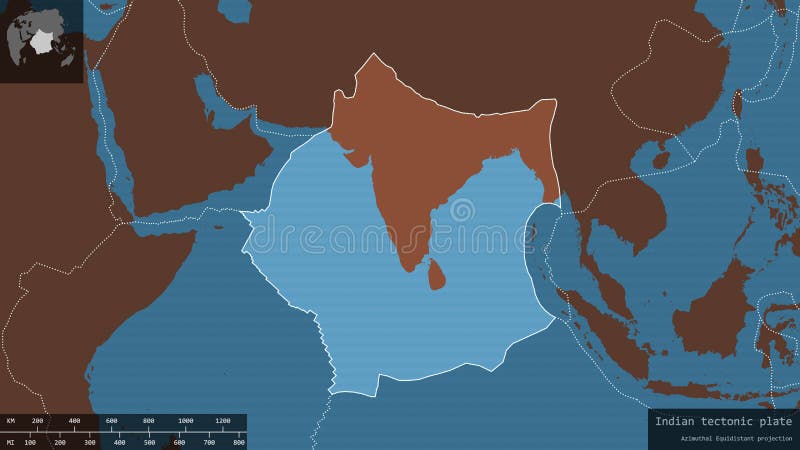 Indian Tectonic Plate - Composition. Pattern Stock Illustration ...