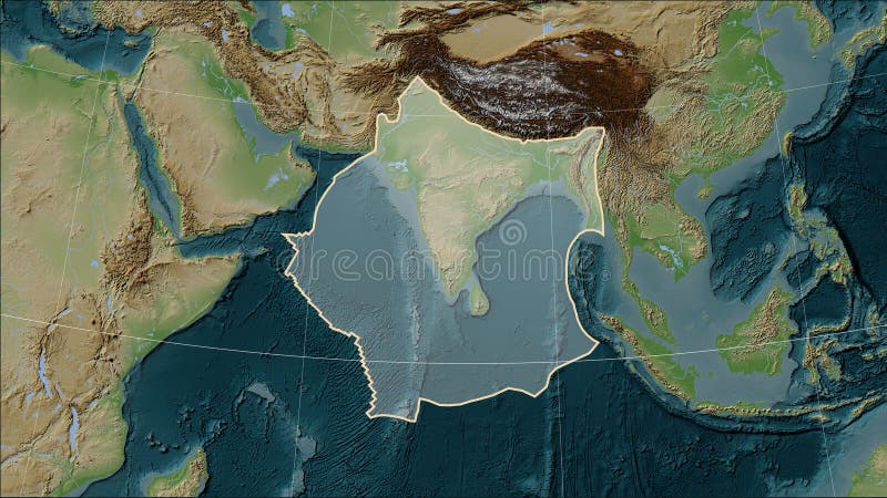 Indian Tectonic Plate. Wiki Map Stock Illustration - Illustration of ...
