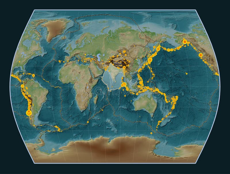 Earthquakes and Boundaries on the World Bilevel Map - 90 PM. Tim Stock ...