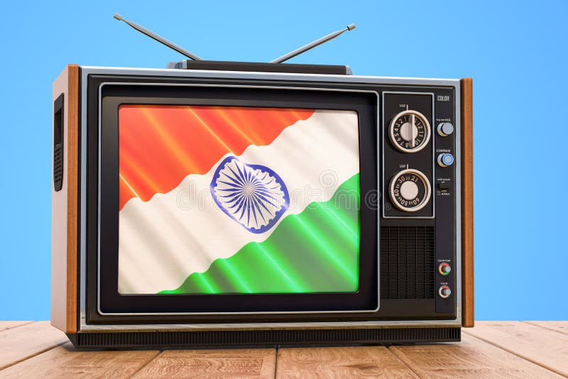 Indian Television Concept, 3D Stock Illustration - Illustration of ...