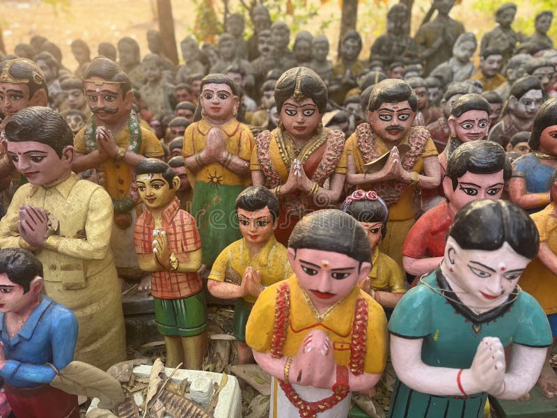 Indian Temple, Prayer Statues, Praying for Various Things Stock Image ...