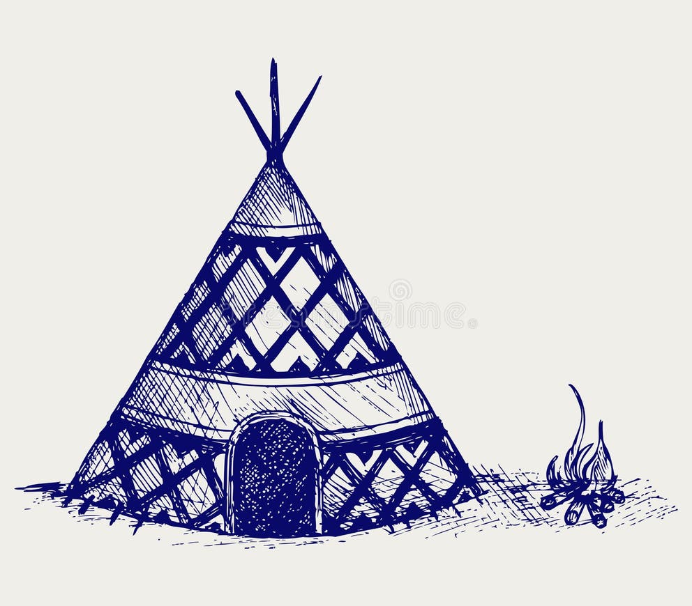 Tipi Outline Stock Illustrations – 486 Tipi Outline Stock Illustrations ...