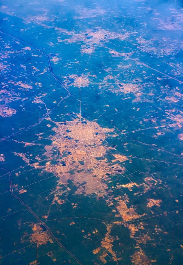 Indian Territory Near Delhi. View from Bird Flight Stock Image - Image ...