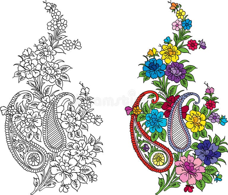 Indian Leaf Decoration Stock Illustrations – 50,529 Indian Leaf ...