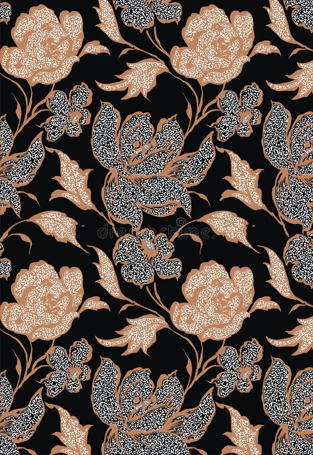 Indian Textile Pattern Designs Art for Fabric Print Stock Illustration ...