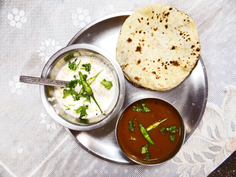 Indian meal stock photo. Image of india, roti, indian - 129886676