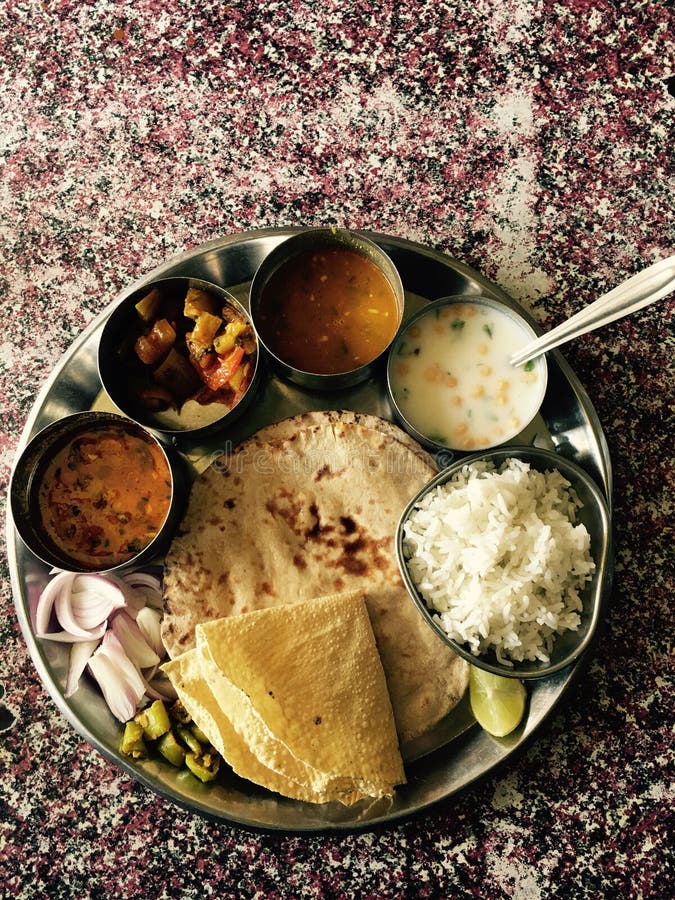 Indian Thali stock image. Image of katori, flat, asian - 89259449