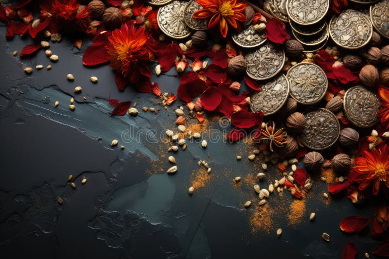 Indian Themed Background Stock Photo Stock Image - Image of color ...