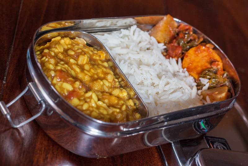 Lunch Box the Indian Tiffin Stock Image - Image of rice, beautiful ...