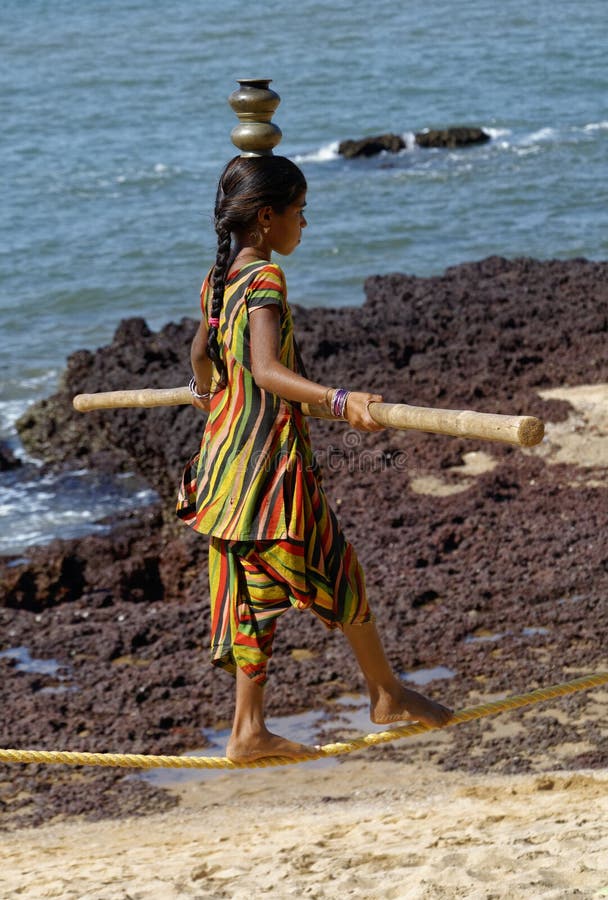 Indian tightrope walker editorial image. Image of holiday - 64432430