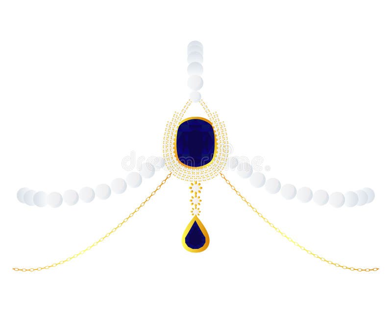 Indian Tikka jewerly stock vector. Illustration of gold - 105348742