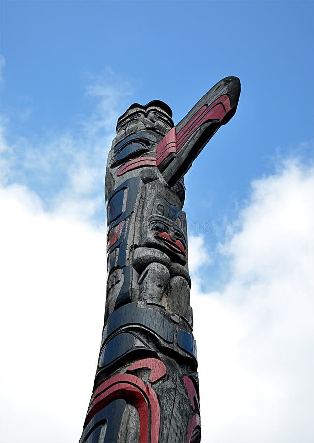 Indian totem stock photo. Image of head, view, totem - 76252932