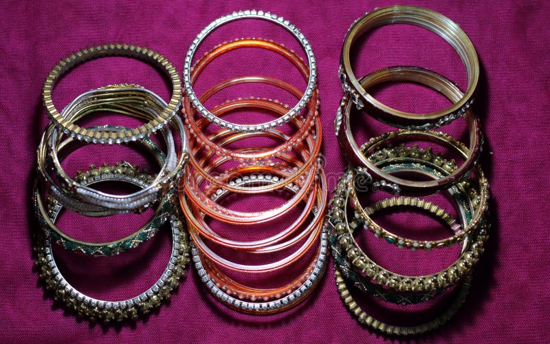 Indian traditional bangles stock photo. Image of market - 129161952