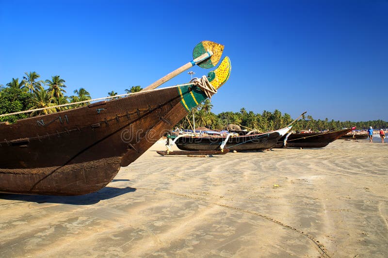 Indian traditional boats stock image. Image of asia, resort - 3187057