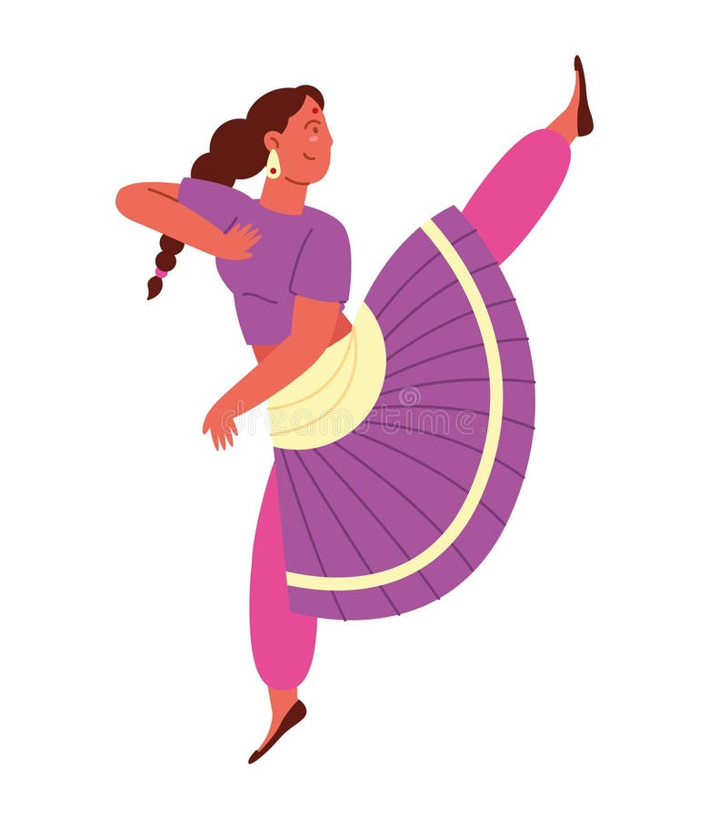 Indian Traditional Classical Kathak Dance Stock Illustration ...