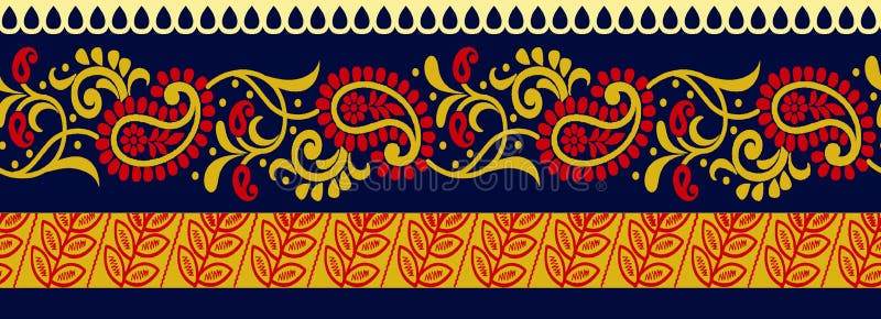 Indian Traditional Design Colorful Paisley Background Stock ...