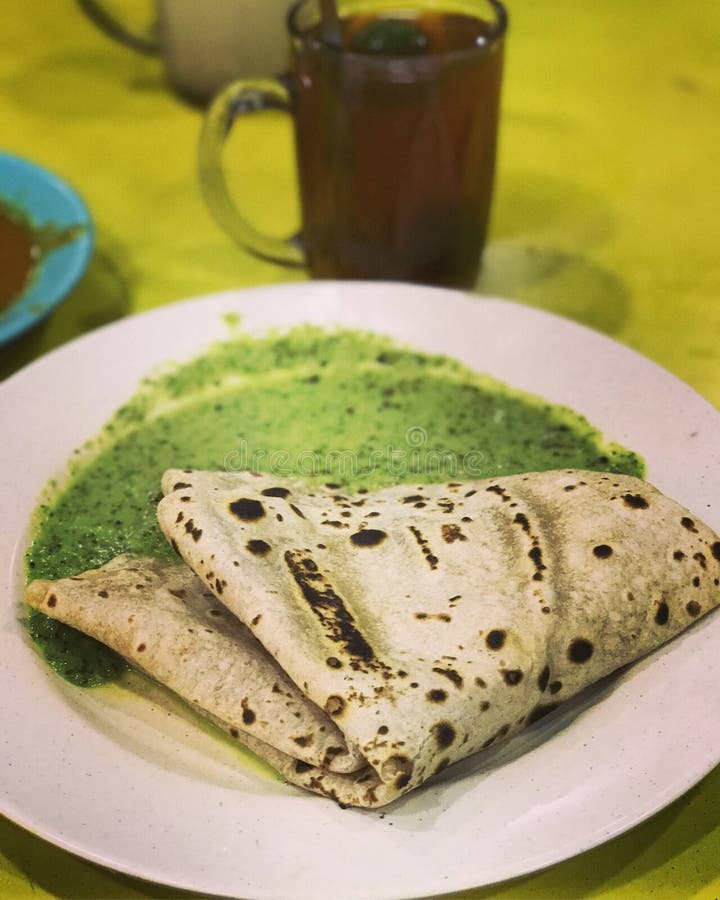 Indian Traditional Food Chapathi Stock Image - Image of fish, curry ...