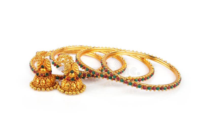 Indian Traditional Gold Bangles Stock Photo - Image of expensive ...