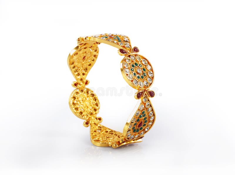 Indian Traditional Gold Bangles Stock Image - Image of fashion, golden ...