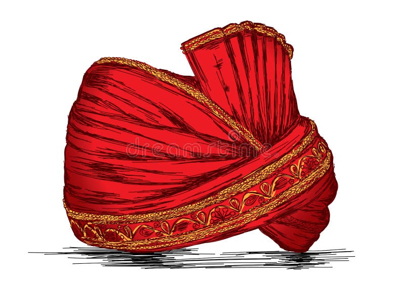 Indian Traditional Headgear Pagdi Vector Illustration Stock Vector ...